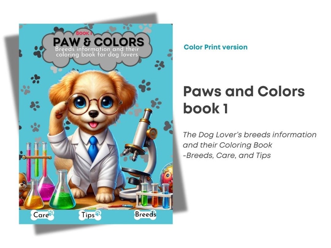 Paws & Colors Book/the Dog Lover’s Breeds Information and Their ...