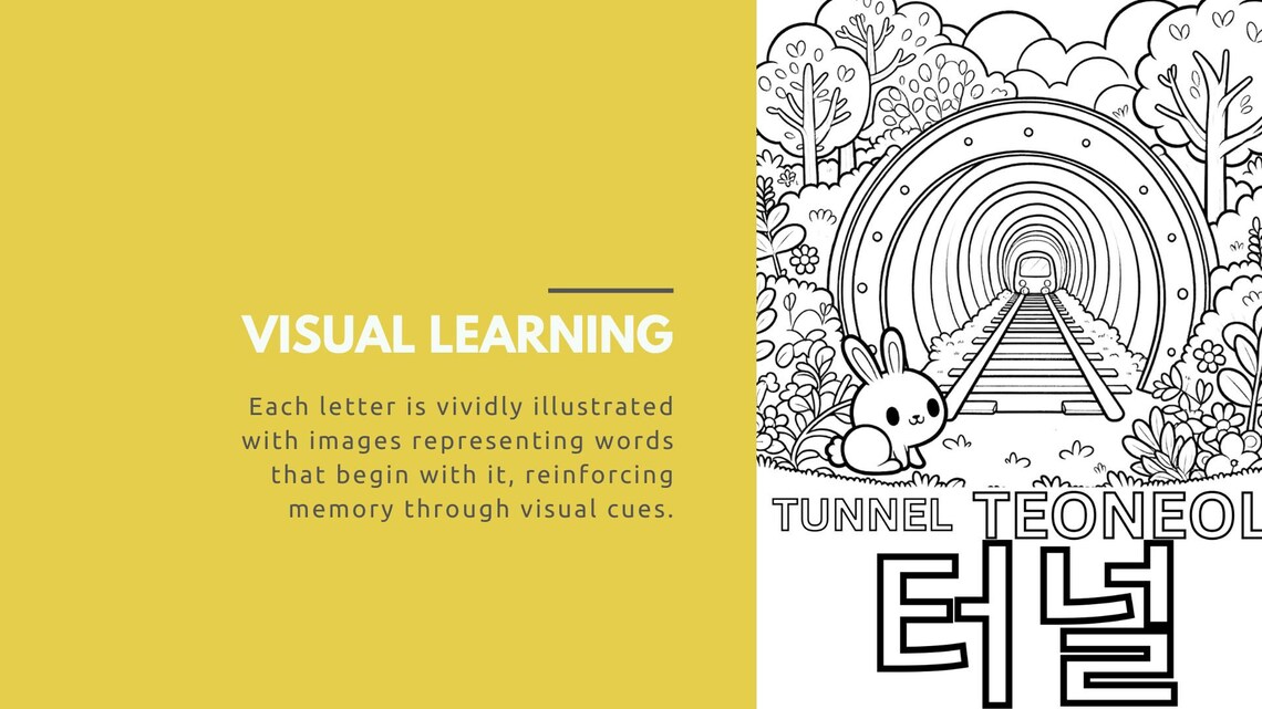 Color and Learn Hangul Book 2 / Korean Word / Korean Coloring Book ...