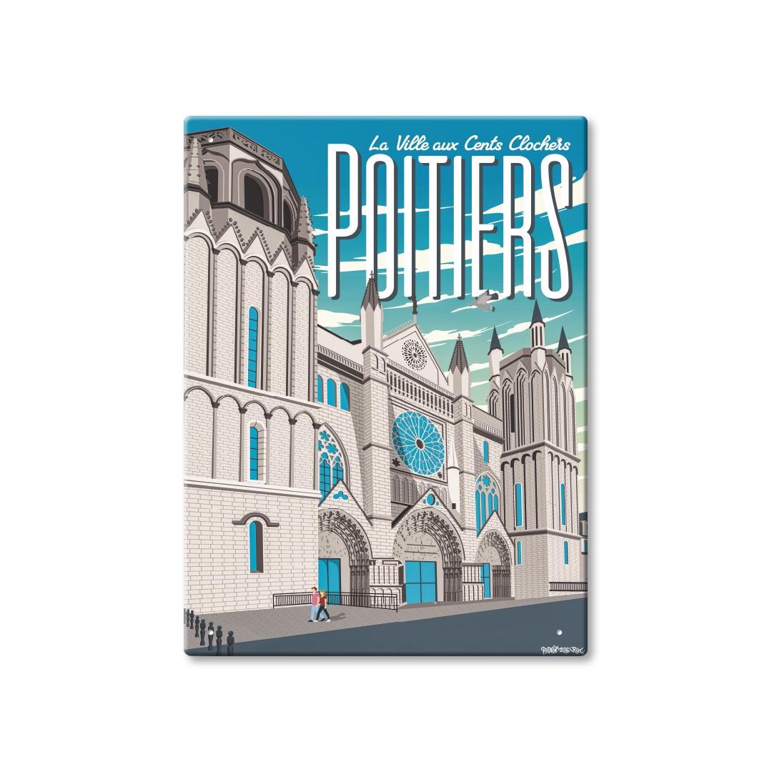 Vintage Metal Sign "poitiers" Metal Poster / Retro Metal Poster / Gift ...
