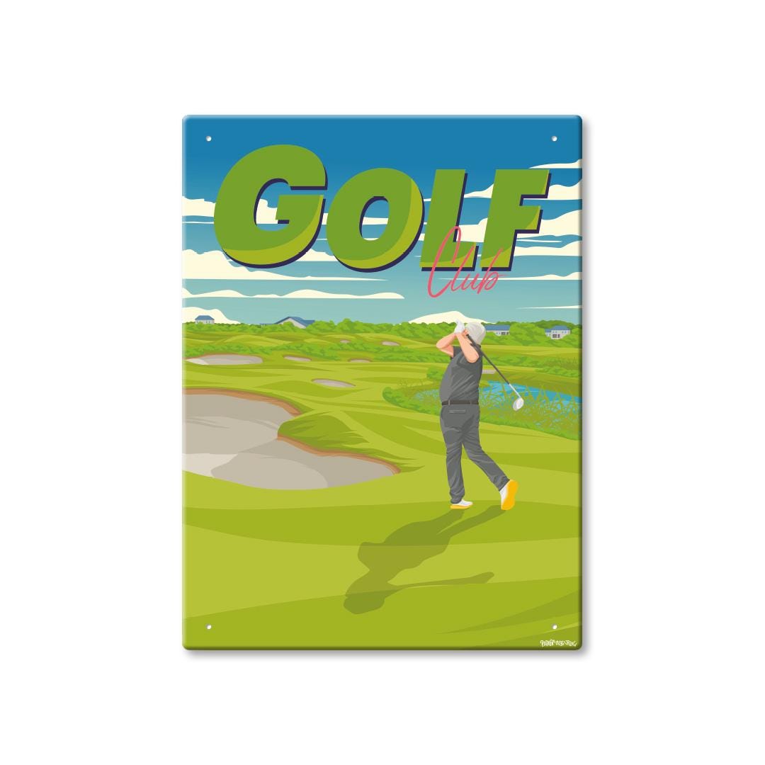 Vintage Metal Sign "golf Club" Metal Poster / Retro Metal Poster / Gift ...