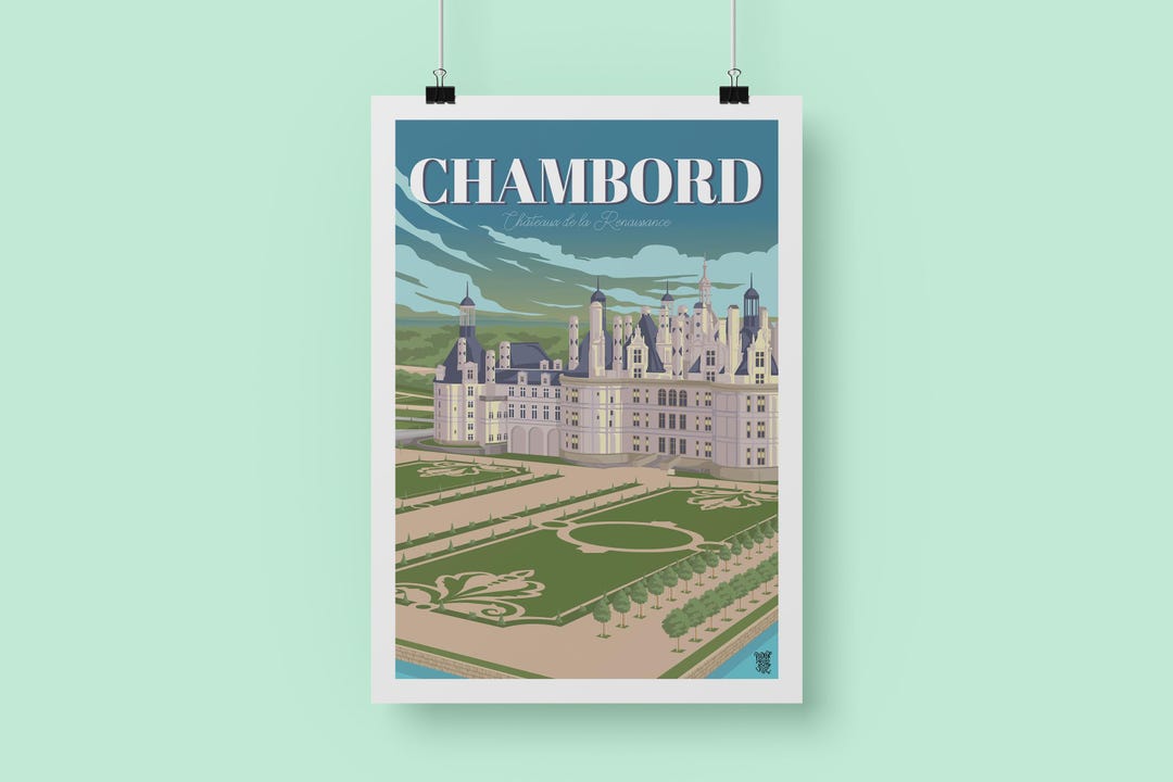Poster chateau De Chambord - Etsy Australia
