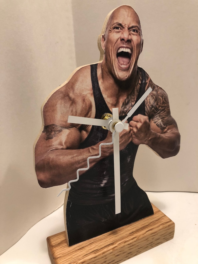 Dwayne Johnson the Rock Clock | Etsy