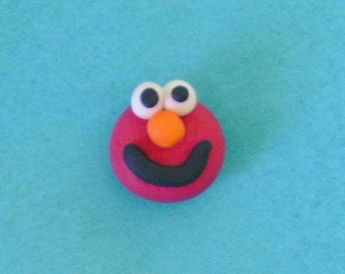 Boutique Polymer Clay Elmo Bead - Etsy