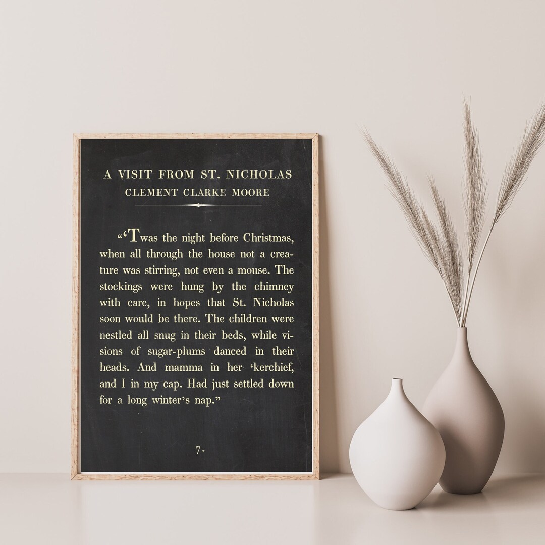 Twas the Night Before Christmas - Digital Print - A Visit From St ...