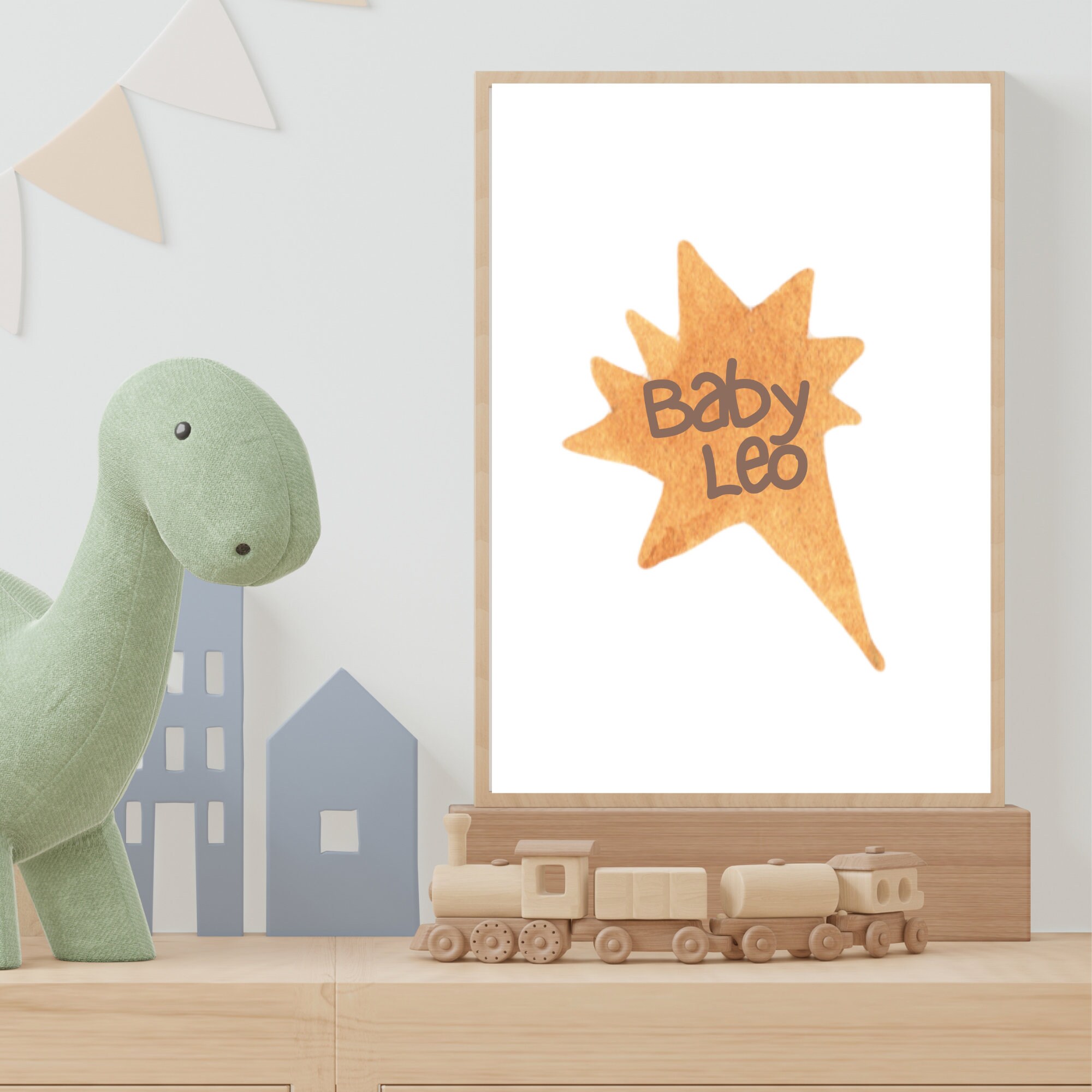 Baby Leo Nursery Art Printable - Zodiac Sign and Star Constellation ...