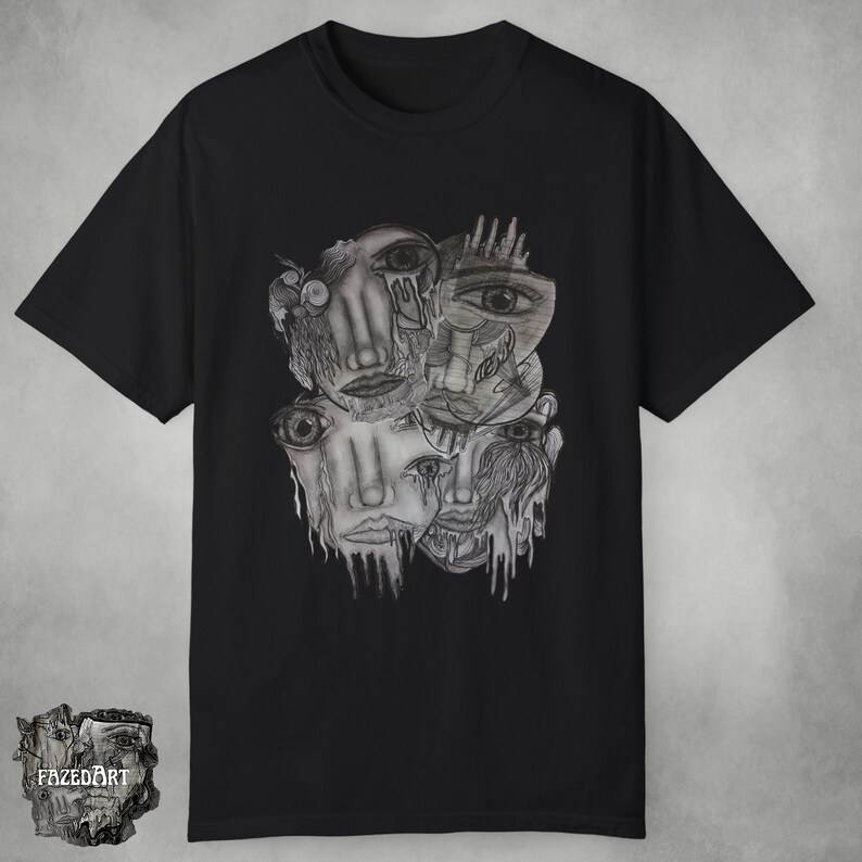 Edgy Alternative Graphic Tshirt, Gothic Streetwear Tee, Surreal ...