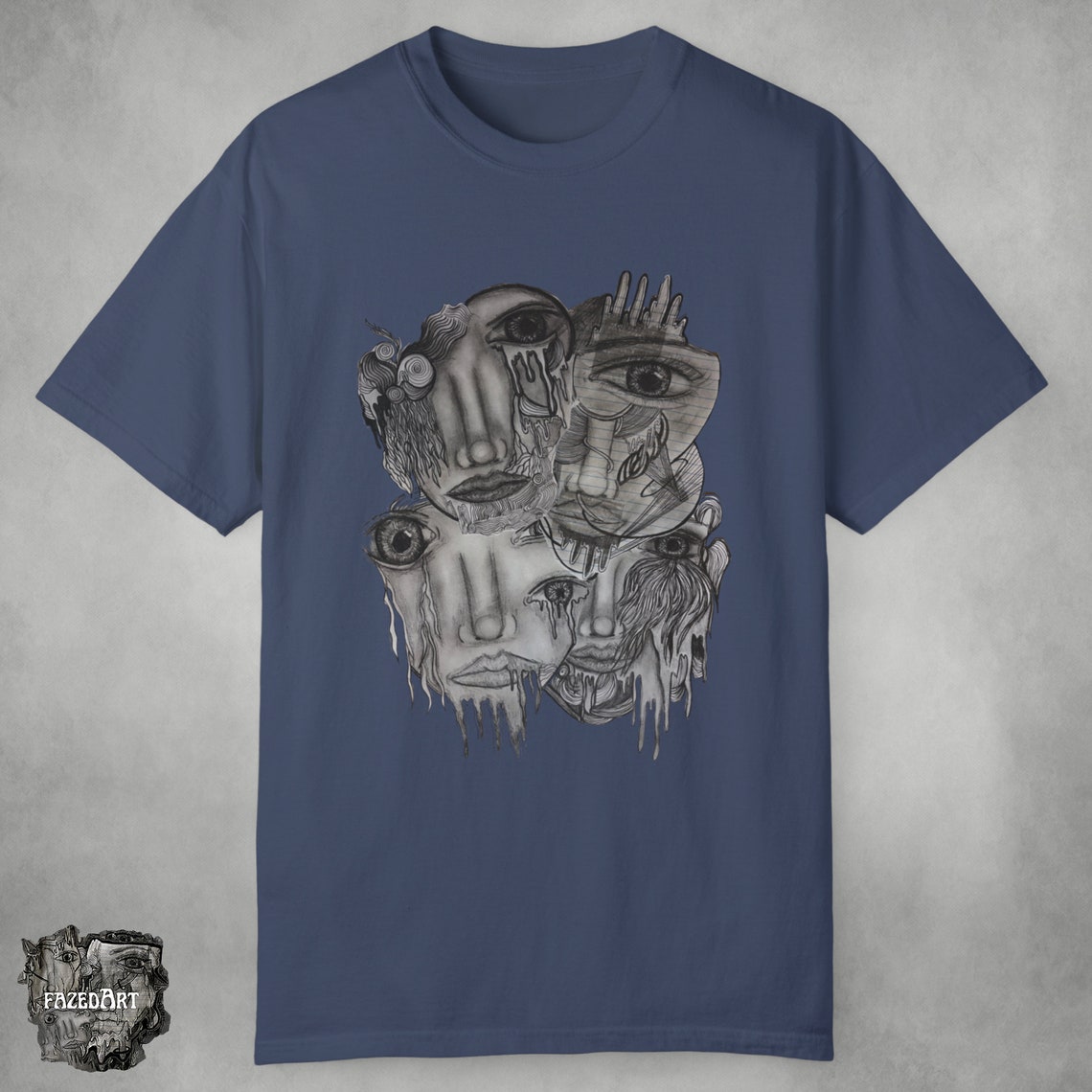 Edgy Alternative Graphic Tshirt, Gothic Streetwear Tee, Surreal ...