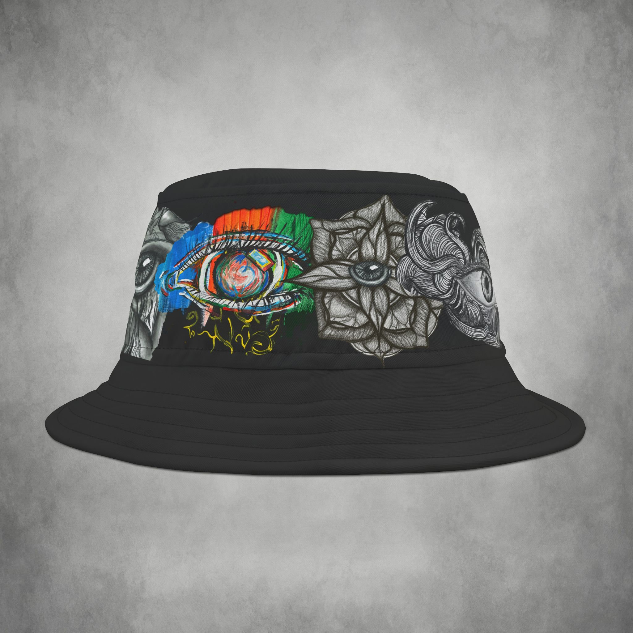 Rave Bucket Hat, EDM Accessories, Festival Hat, Funky Colorful Cap ...