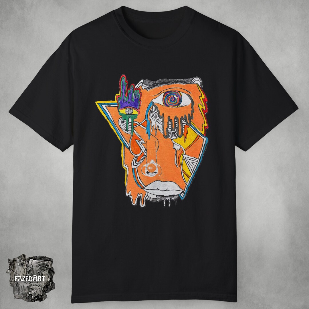 Trippy Alien Cyclops Tee, Surreal Eyeball Graphic Tshirt, Boho Festival ...