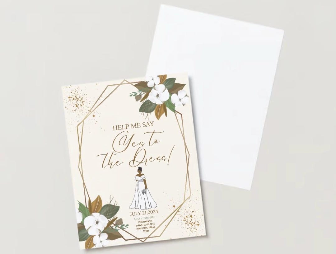 Help Me Say YES to the Dress Invitation Templet| Easy to Edit Canva ...
