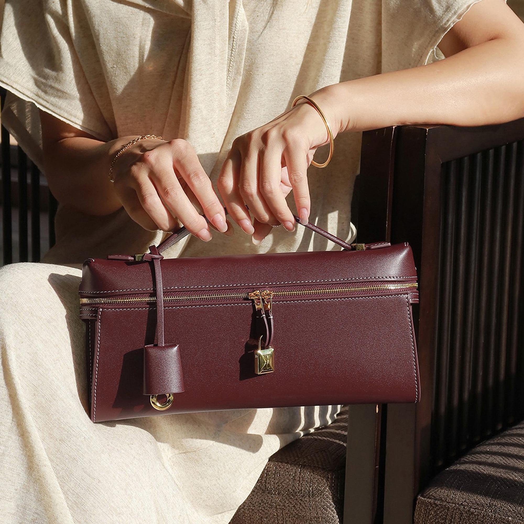 Elegant Evening Clutch,cow Split Leather Pouch,top Handle Bags - Etsy