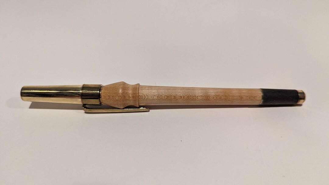 Salvage Maple and Gold Ballpoint Pen - Etsy