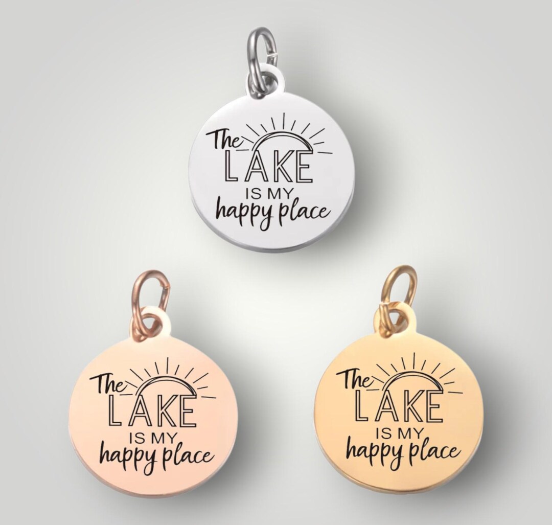 The Lake is My Happy Place - Lake Charms - Gold Filled Charms ...