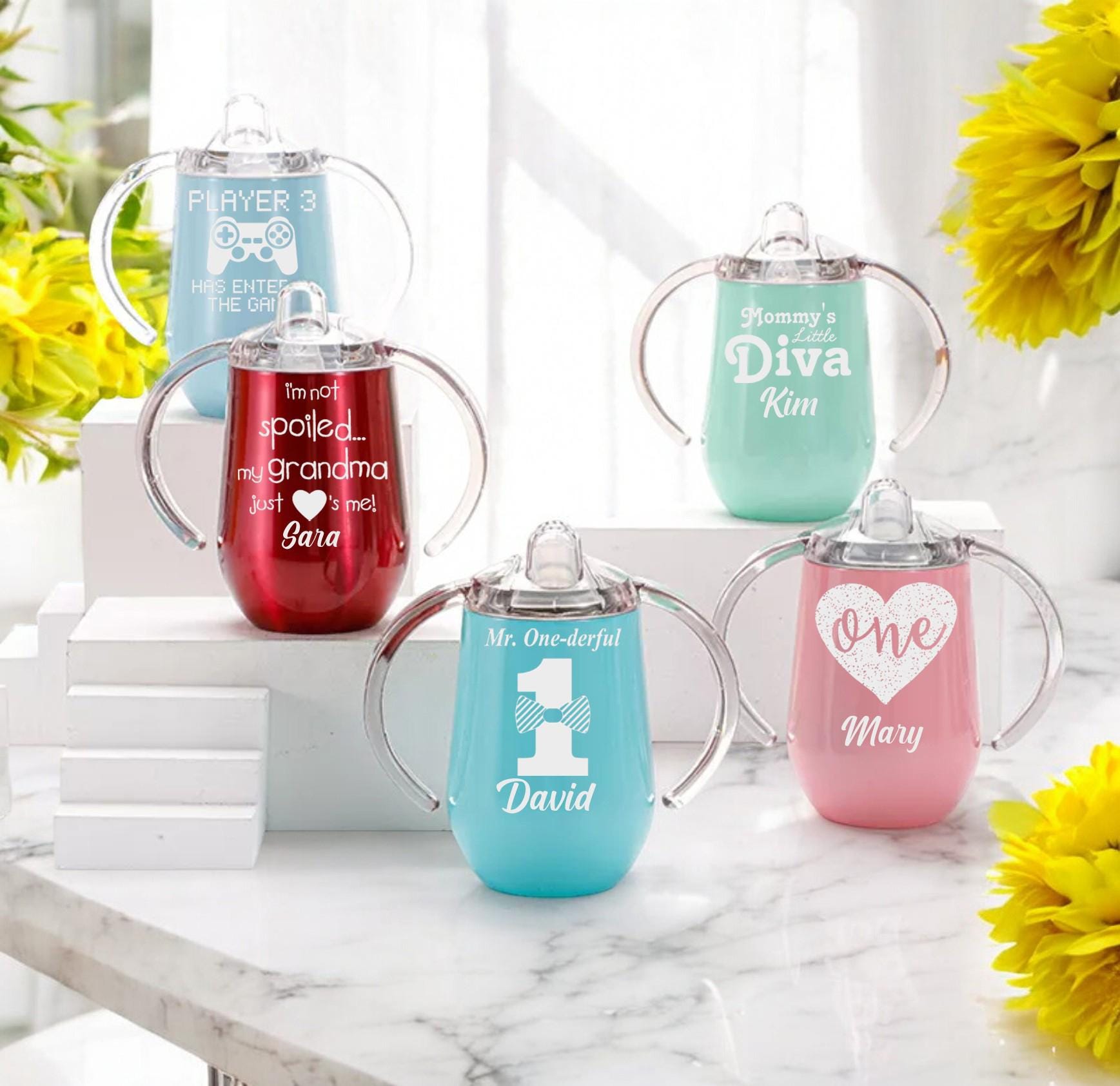 Personalized Baby Cup - Baby Bottle - Engraved Sippy Cup - Insulated ...