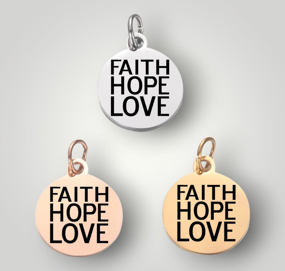 Faith Hope Love - Christian Charms - Gold Filled Charms - Bracelet ...