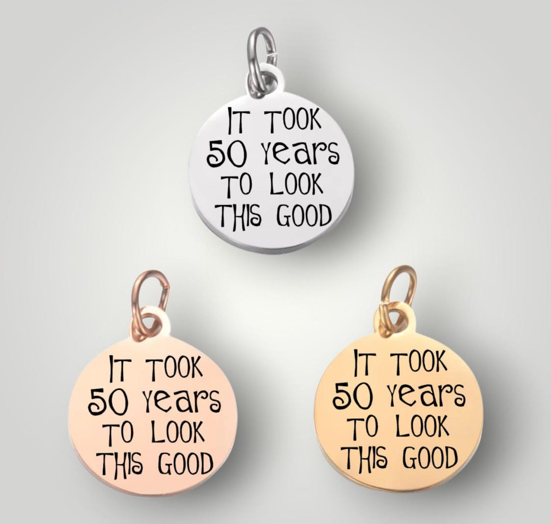 It Took 50 Years - 50th Birthday Charms - 50th Gift - Gold Filled ...
