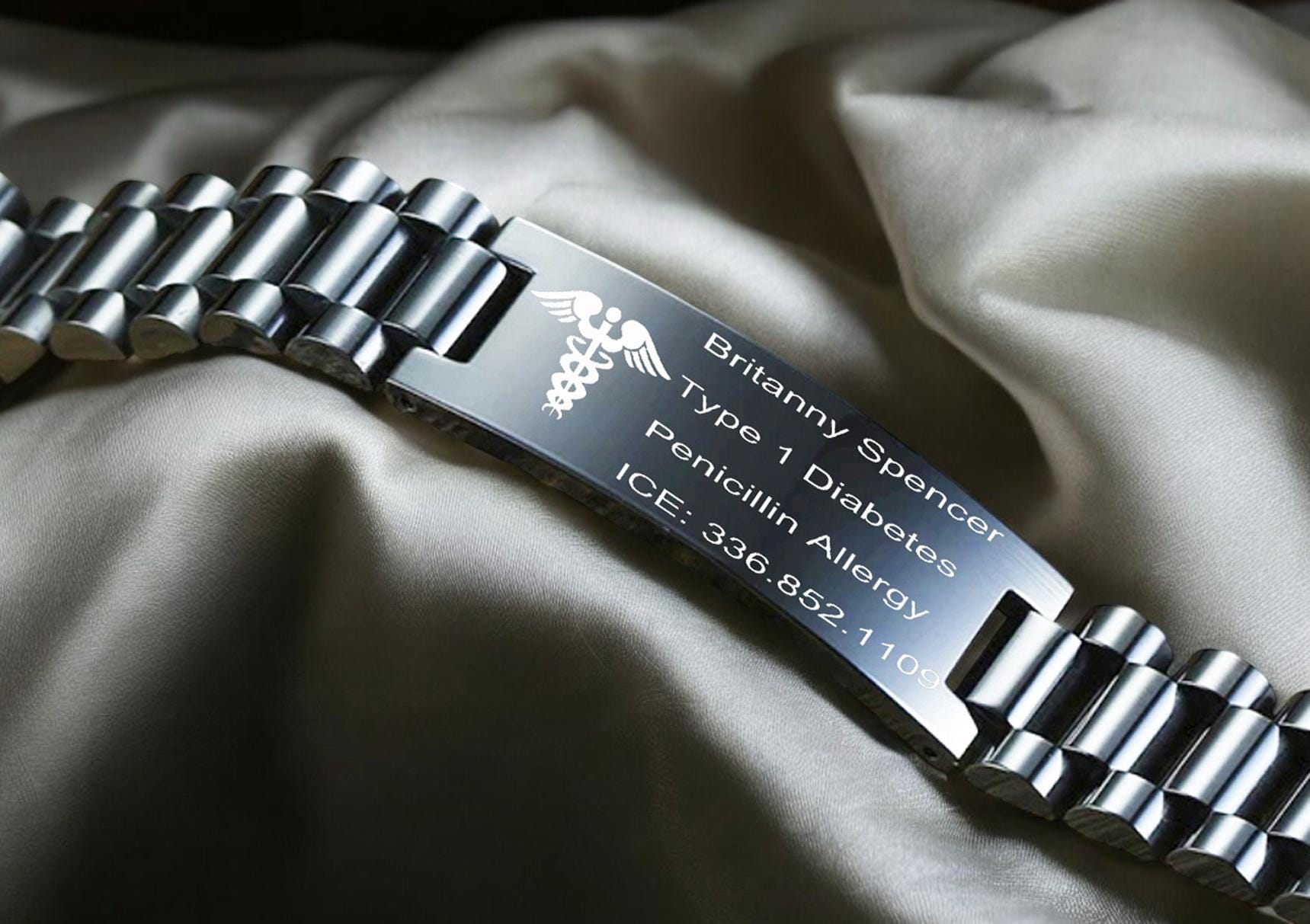 Medical Alert Bracelet - Emergency Bracelet - Medical ID Bracelet ...
