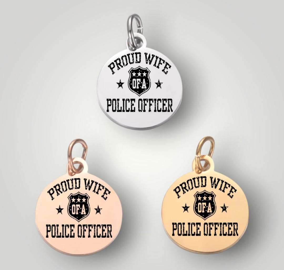Proud Wife of Police Officer Charm - Wife Charm - Gold Filled Charms ...