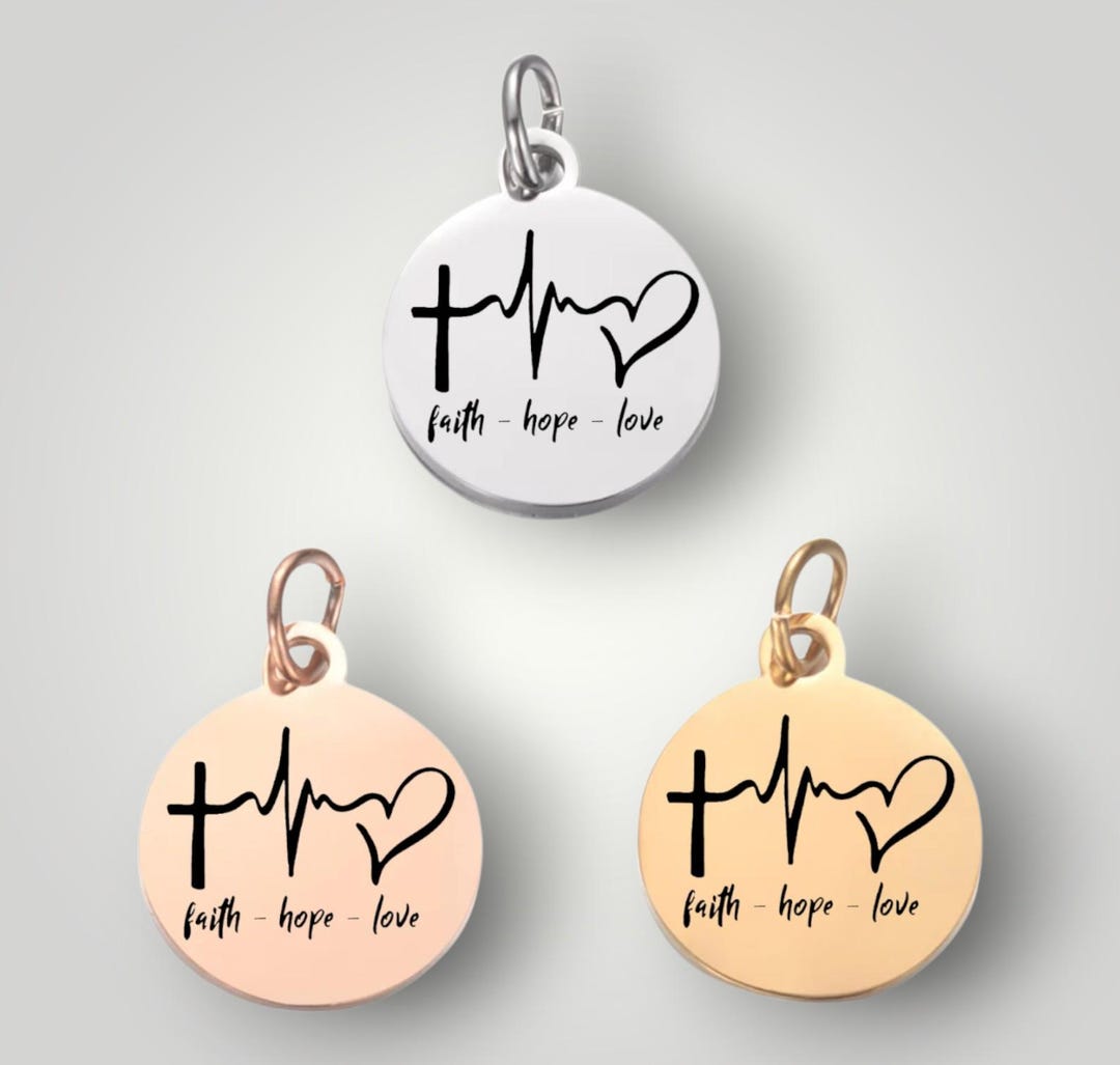 Faith Hope Love - Christian Charms - Gold Filled Charms - Bracelet ...