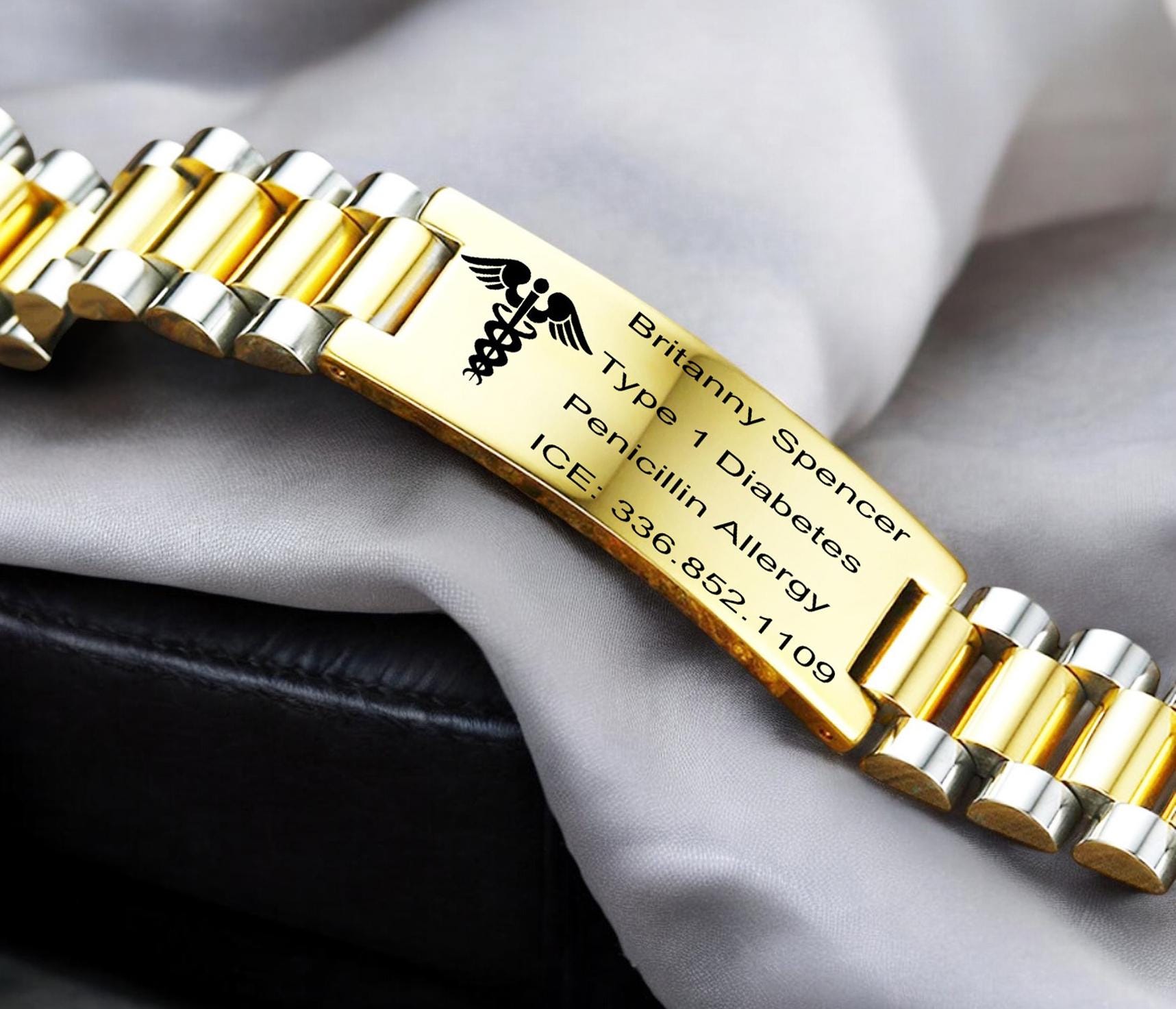 Medical Alert Bracelet - Emergency Bracelet - Medical ID Bracelet ...