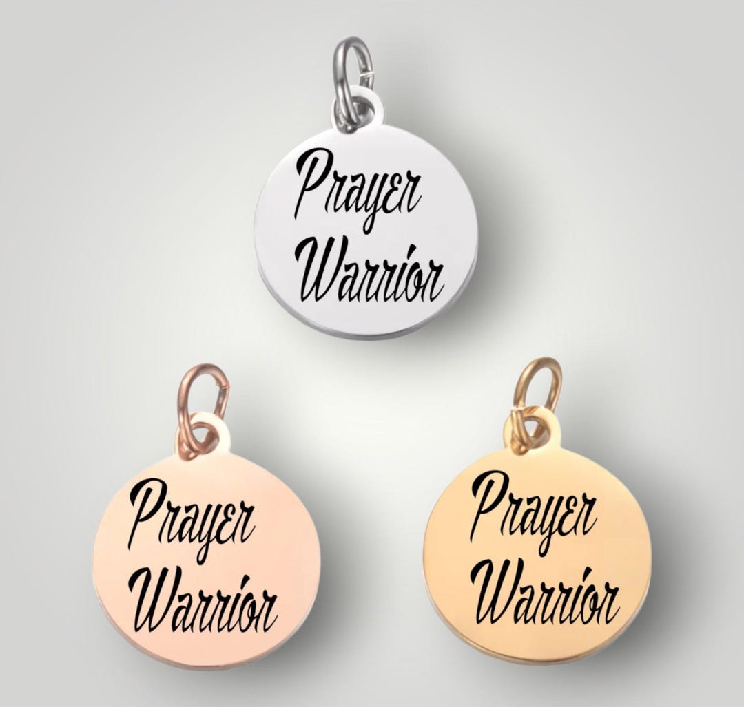 Prayer Warrior Charm - Christian Charms - Gold Filled Charms - Bracelet ...