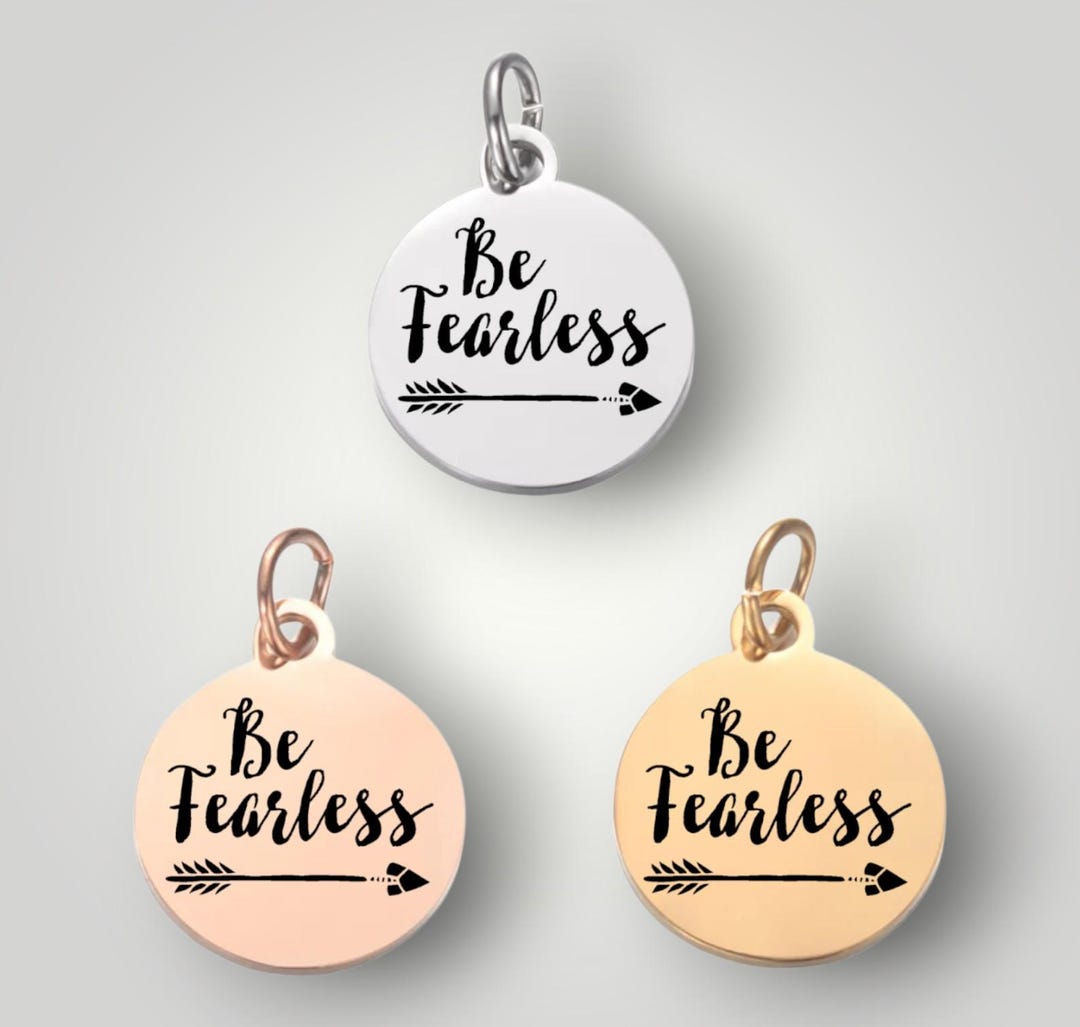 Be Fearless- Motivational Charms - Christian Charms -gold Filled Charms ...