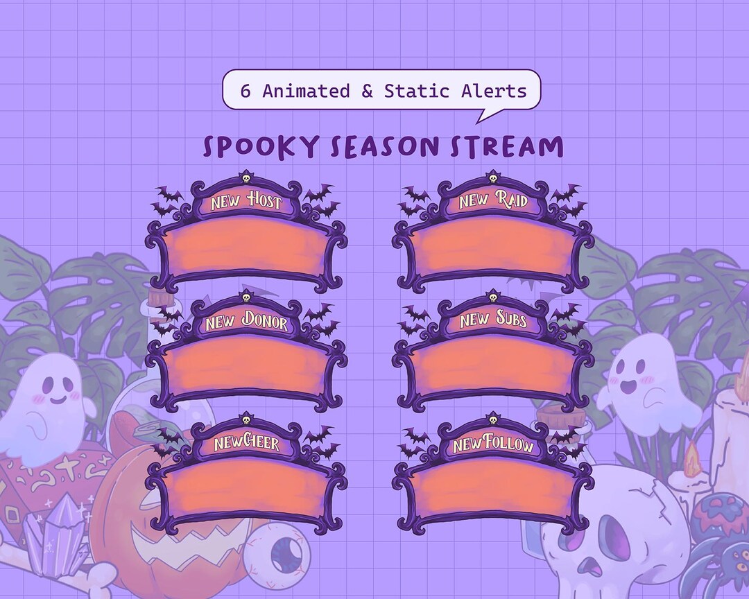 Spooke Season Stream Alerts: Twitch Overlay and Stream Asset (digital ...