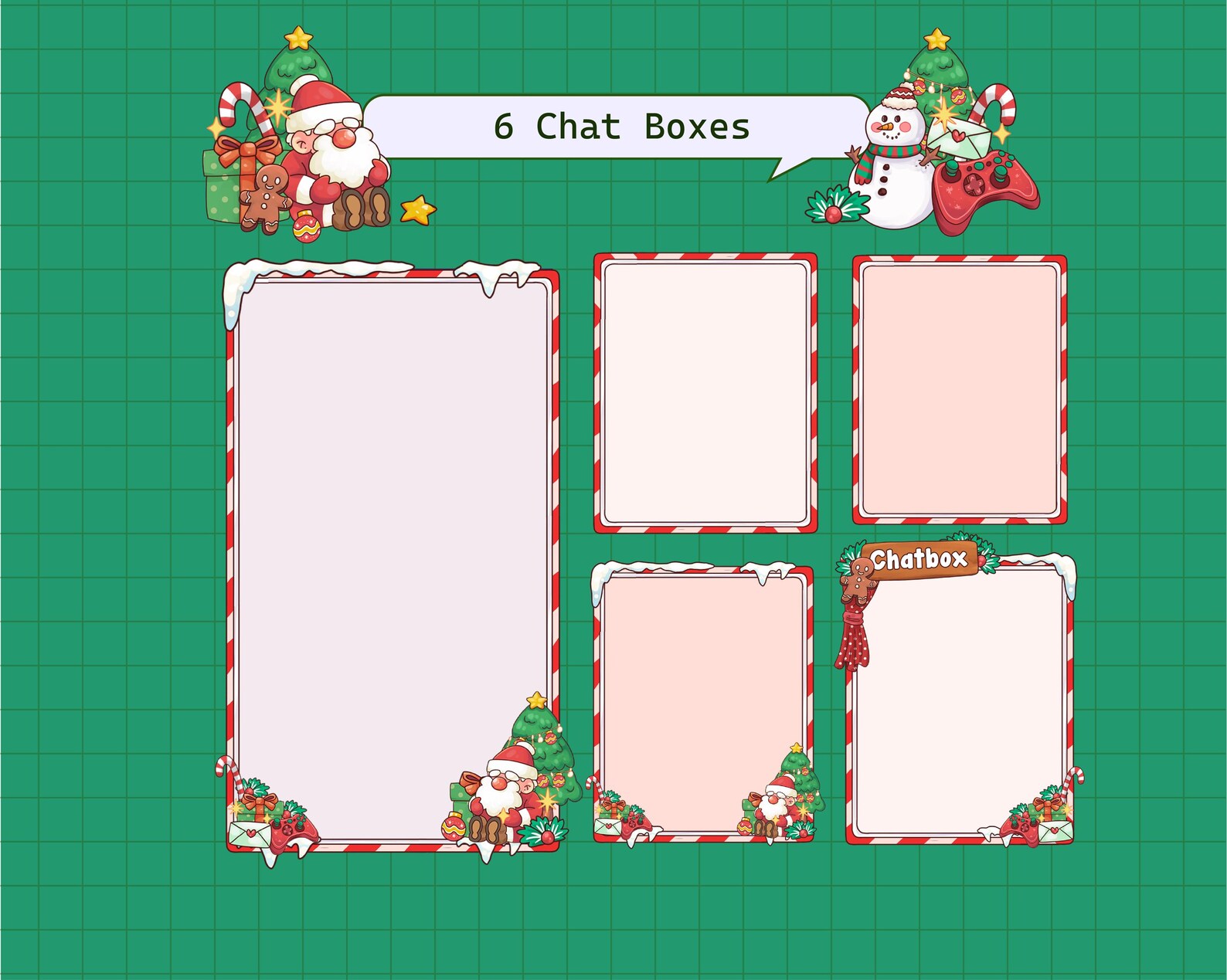 Shiny Christmas Stream Overlay | Holiday Stream Assets | Twitch ...