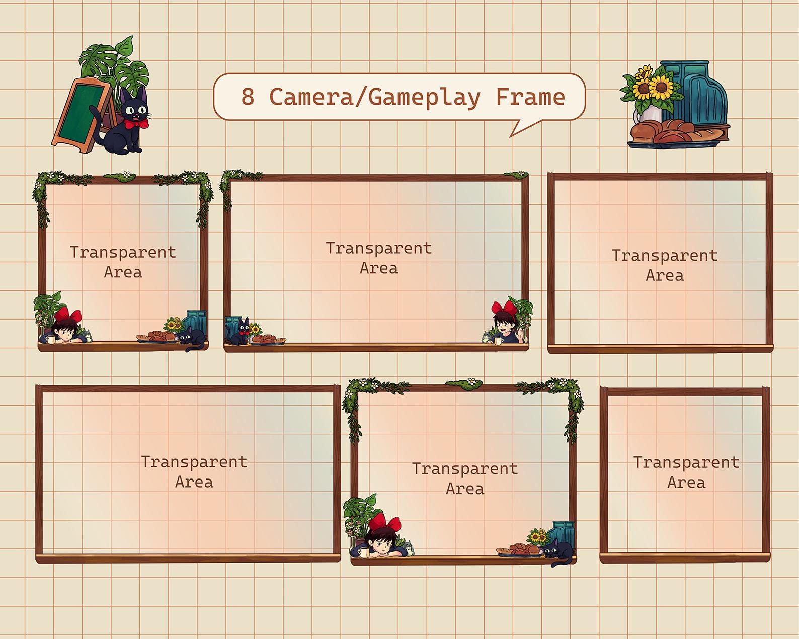 Magical Bakery Stream Overlay Twitch, Overlay Stream Package, Vtuber ...