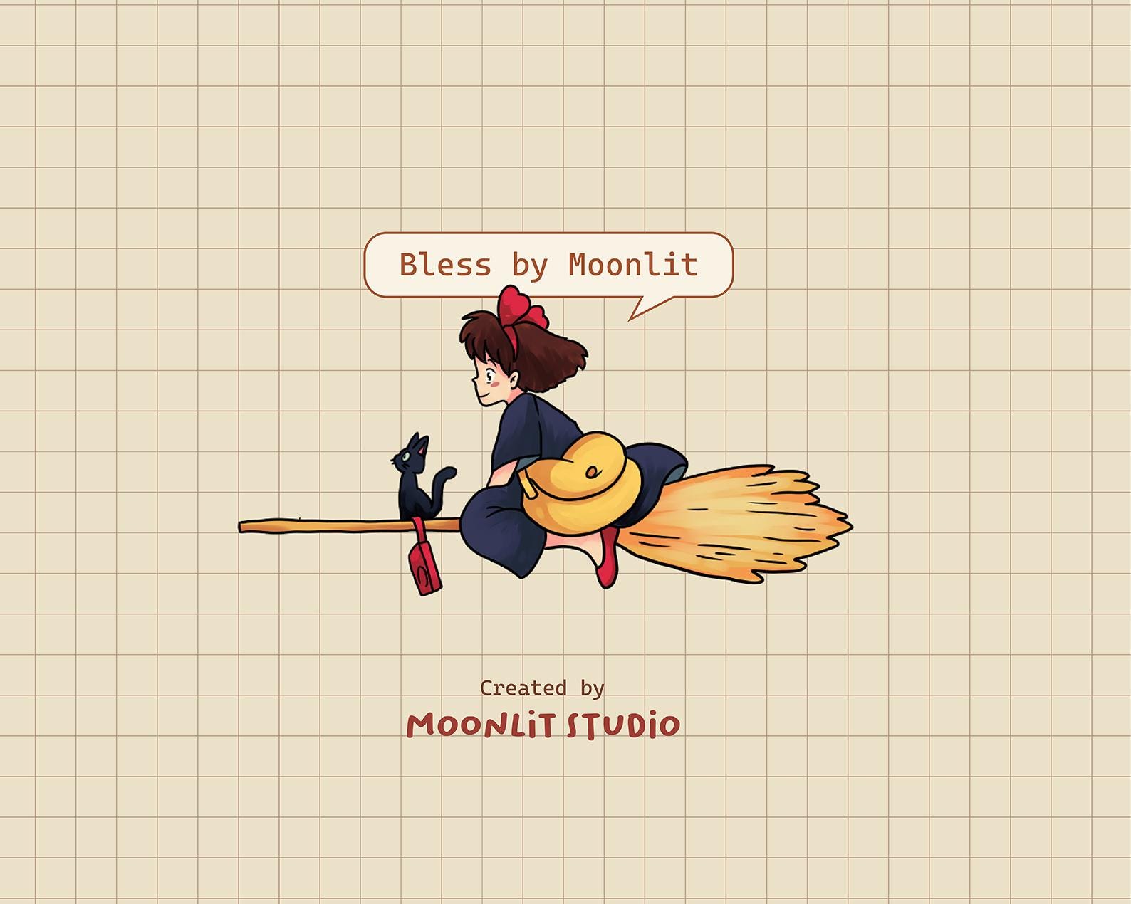 Magical Bakery Stream Overlay Package: Animated Kiki's Delivery Service ...