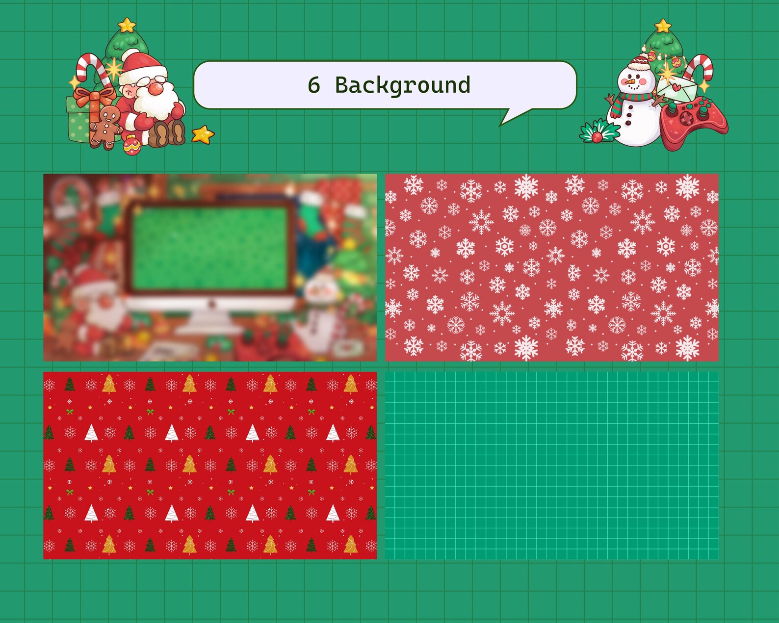Shiny Christmas Stream Overlay | Holiday Stream Assets | Twitch ...