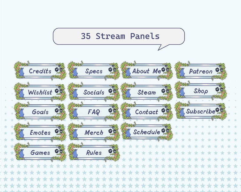 Totoro Twitch Panels: Cozy Cottagecore Stream Overlay (digital Download ...