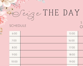Pink Digital Printable Daily Planner - Etsy