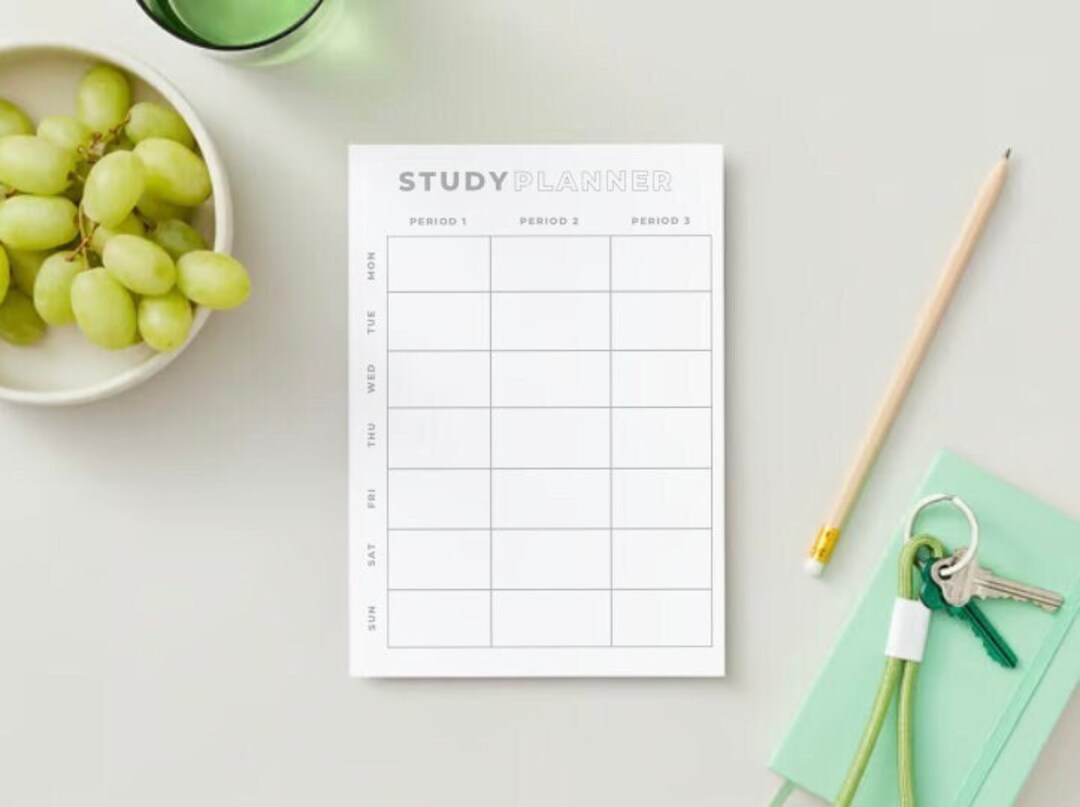 Minimalist Exam Timetable Printable in Grey A4, A5, Fillable PDF ...