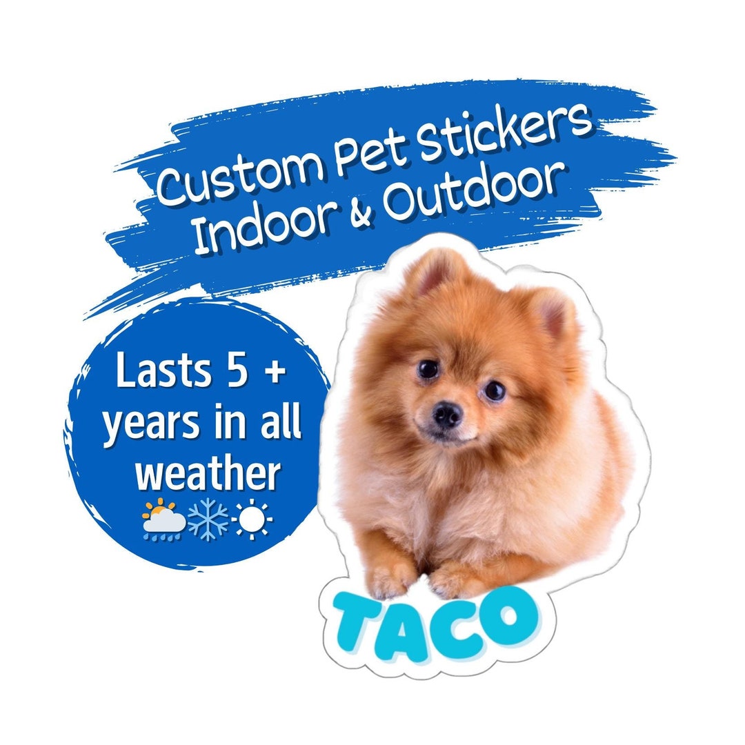 Custom Vinyl Pet Stickers, Custom Dog Stickers, Custom Cat Stickers ...