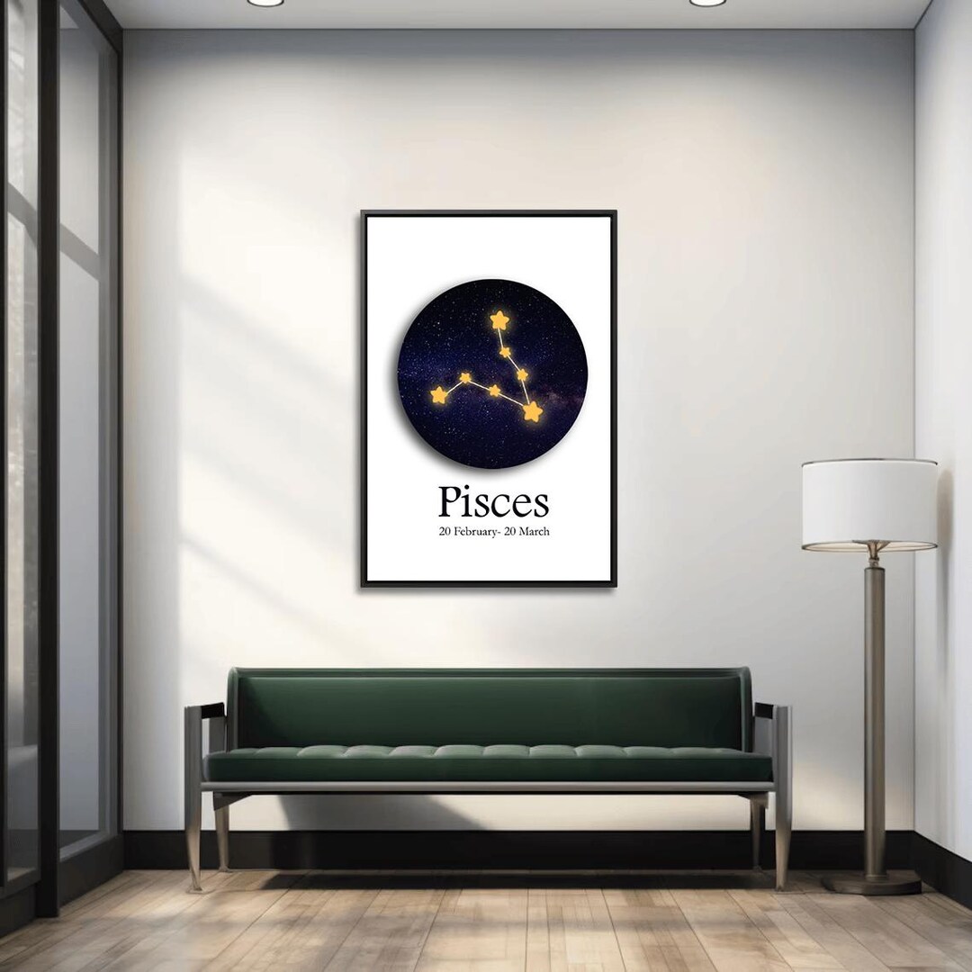 PISCES Wall Art Zodiac Poster Printable, Pisces Art, Pisces Gift ...