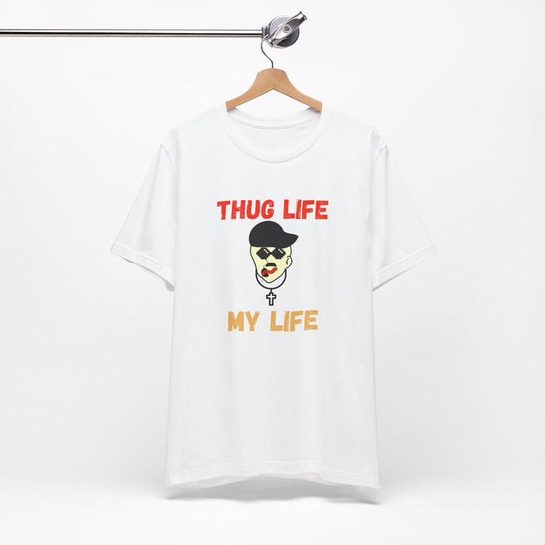 Thug Life Retro Vintage Unisex Tee Rapper Hip Hop Shirt, Gangster ...