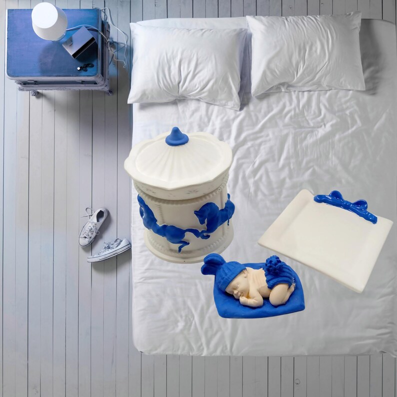 Handmade Gypsum Decor Set: Jars & Trays - Customizable Colors - Etsy