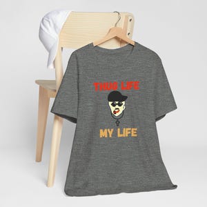 Thug Life Retro Vintage Unisex Tee Rapper Hip Hop Shirt, Gangster ...