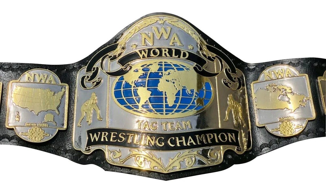 NWA World Tag Team Championship Belt Replica Customize Your Belt With ...