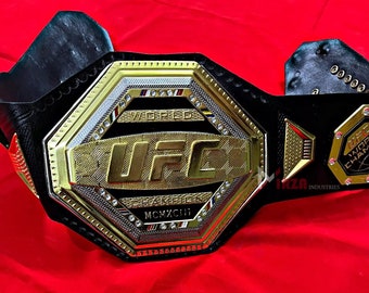 UFC Legacy Championship Belt, Genuine Leather 6MM Plates Thickness 2 ...