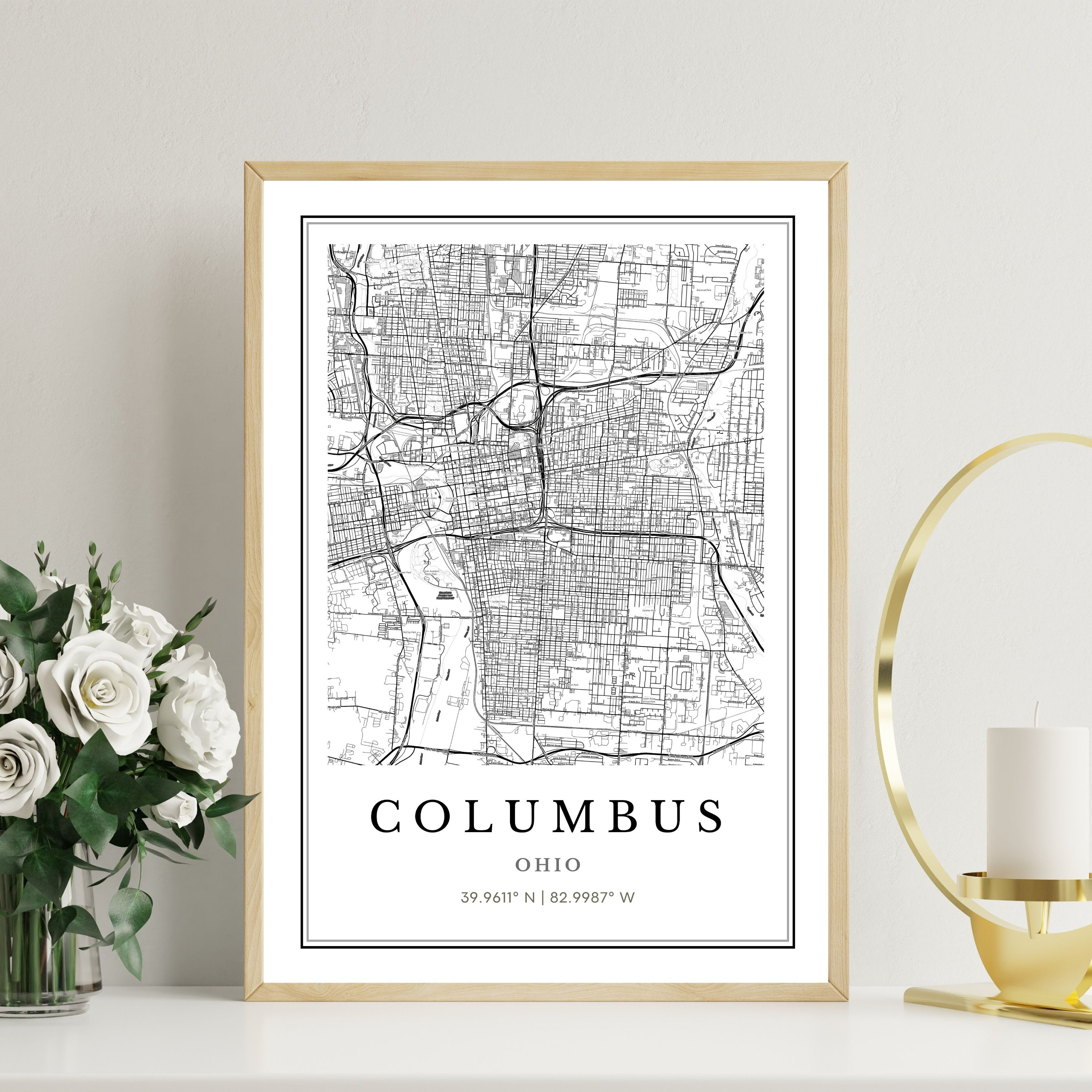 Custom City Map, Personalized City Map Printing, Gift for a Friend or ...
