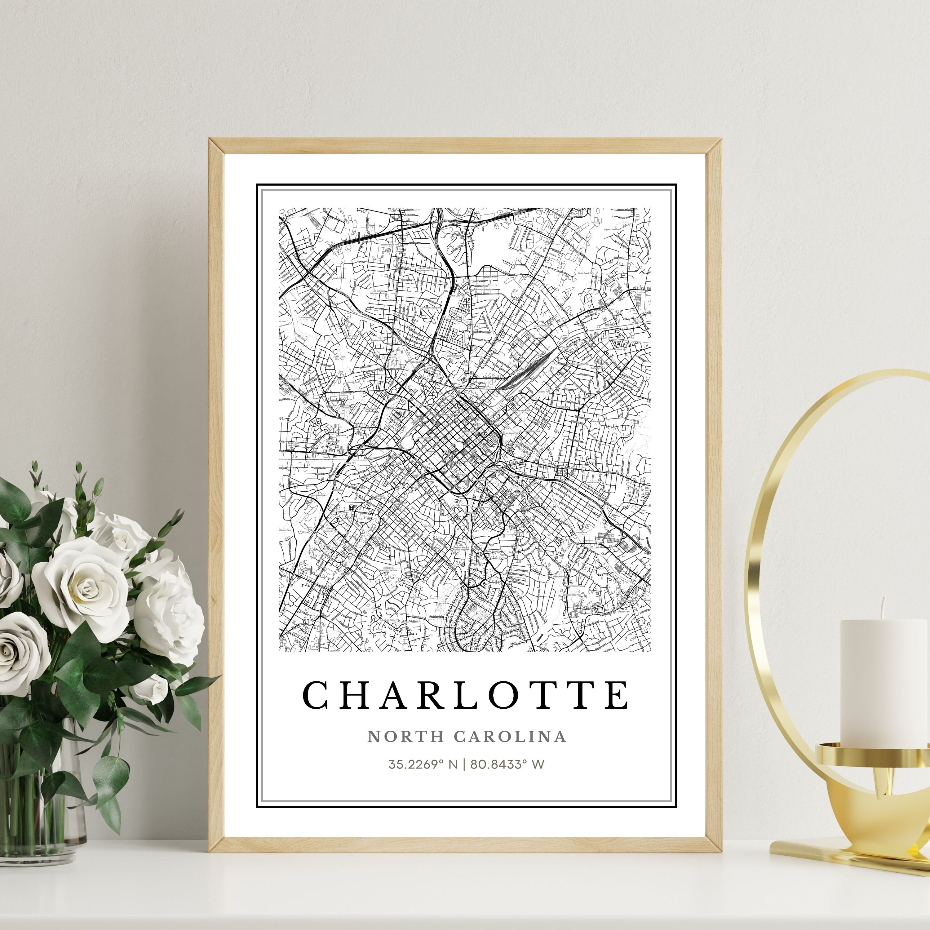 Custom City Map, Personalized City Map Printing, Gift for a Friend or ...