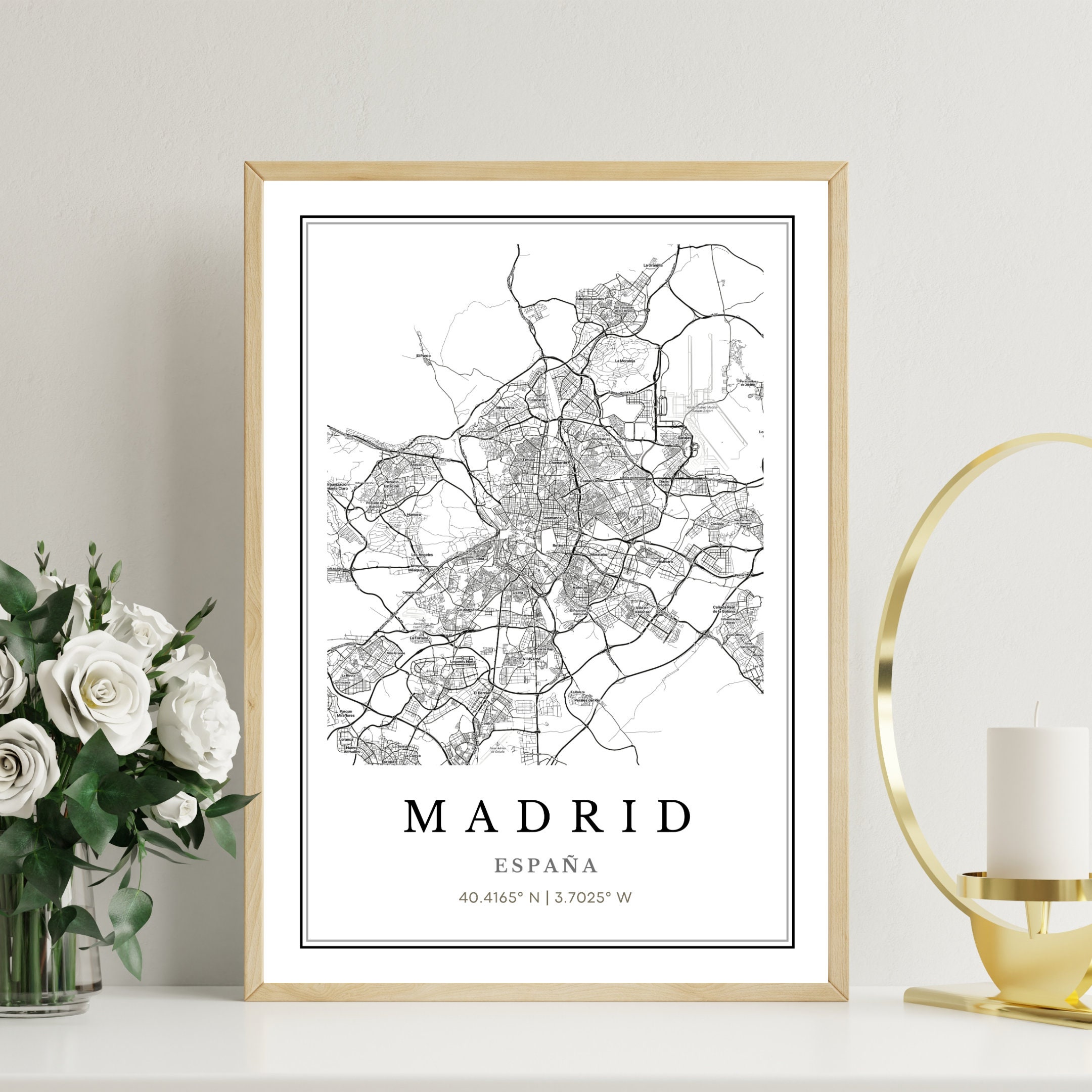 Custom City Map, Personalized City Map Printing, Gift for a Friend or ...