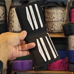 Men Wallet Genuine Python Snake Leather Black Personalized Gift ...