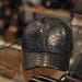 Luxurious Italian Black Python Baseball Cap, Baseball Cap, Genuine ...