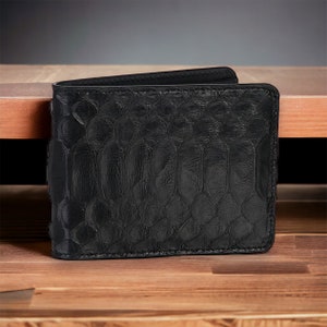Men Wallet Genuine Python Snake Leather Black Personalized Gift ...