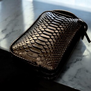 Handmade Python Leather Clutch for Men - Stylish Python Pattern Design, Genuine Python Leather ...