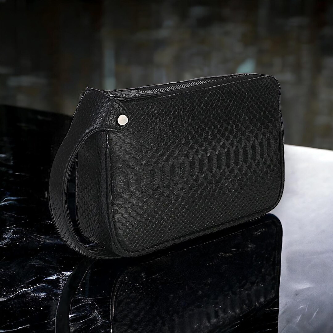 Handmade Python Leather Clutch for Men - Stylish Python Pattern Design, Genuine Python Leather ...