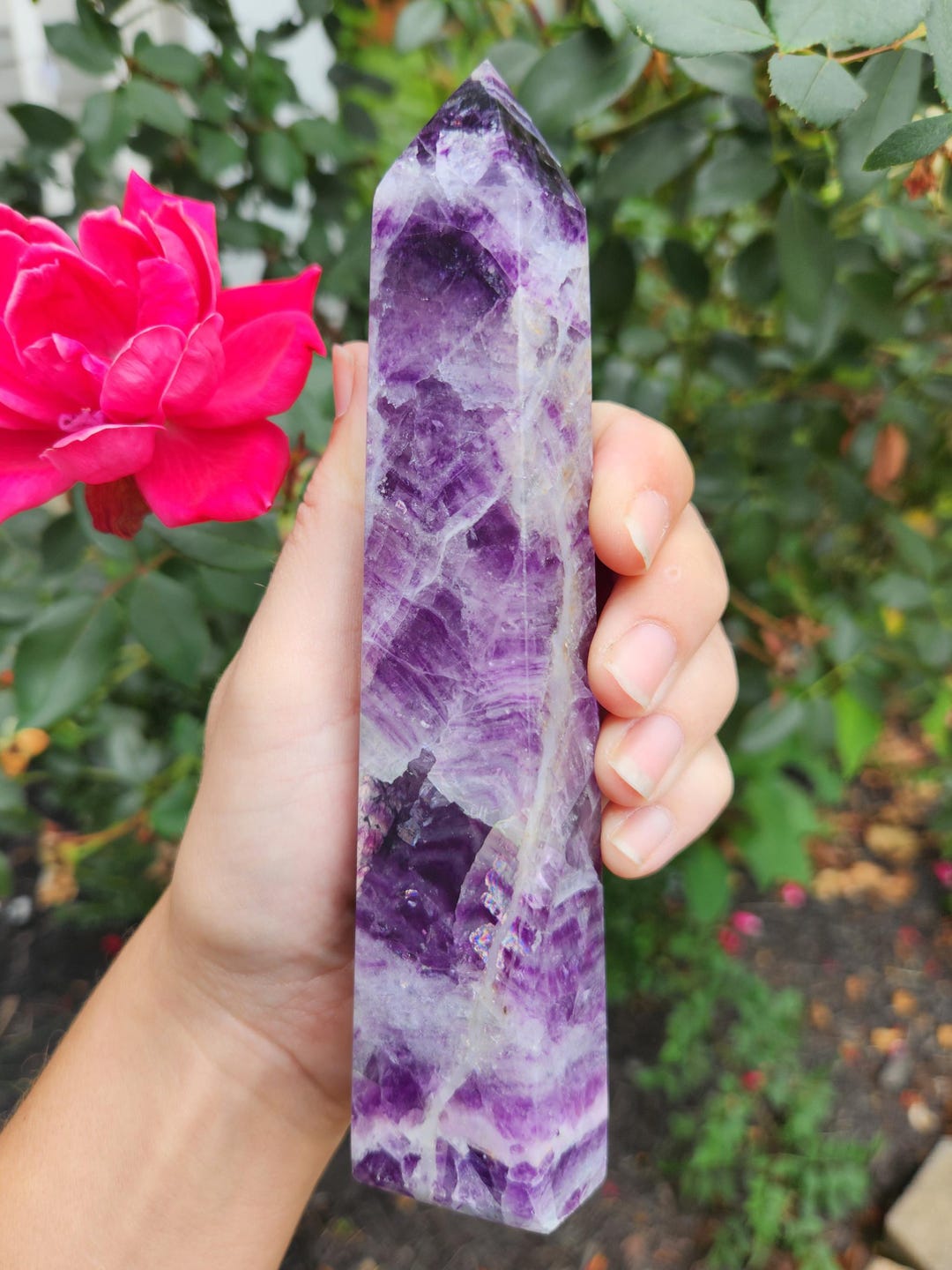 Purple Fluorite Tower / Rainbow Flash / Fluorite Obelisk / Spiritual ...